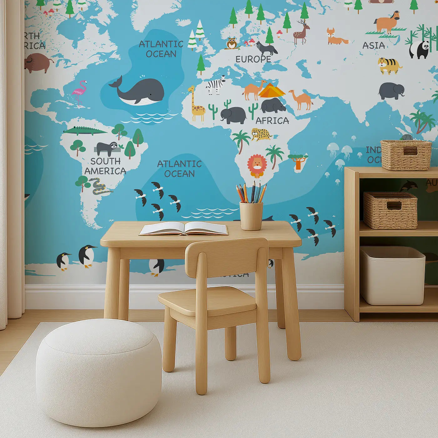 Map Nursery Wallpaper & Murals | Whimsy Tots – Whimsy Tots